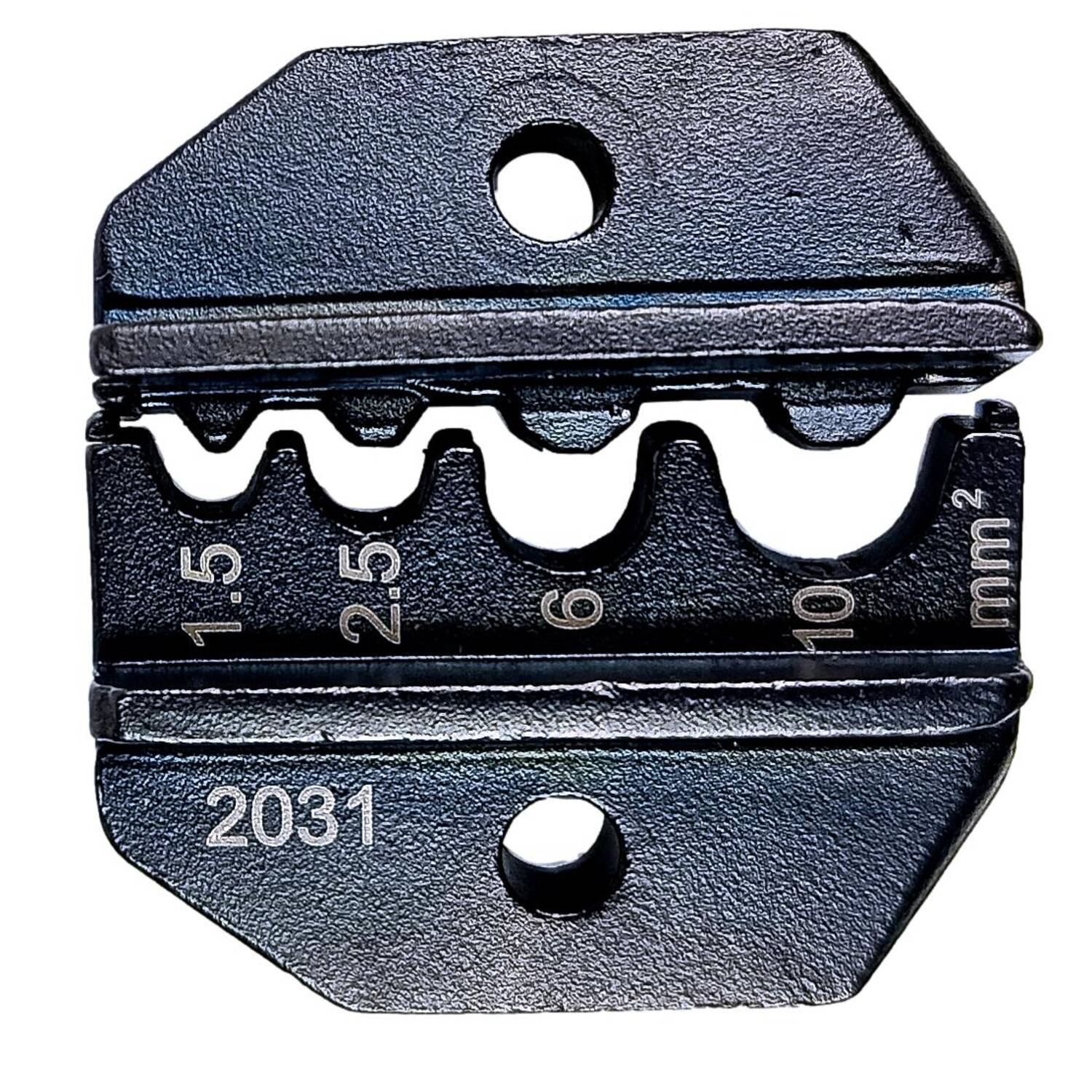 Crimping die for non-insulated cable lugs
