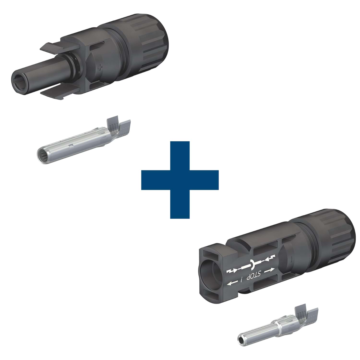 MC4 Steckverbinder Set aus Stecker und Buchse